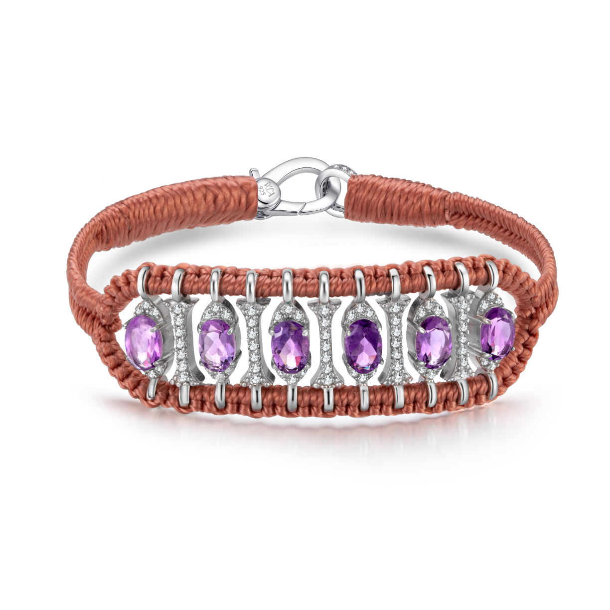 Teresina Blush bracelet - Amethyst – Van Den Abeele PARIS