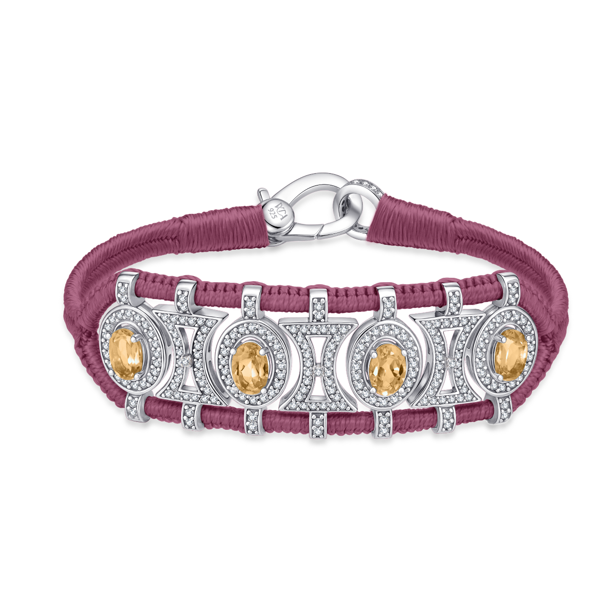 Olinda bamboo bracelet - Amethysts – Van Den Abeele PARIS