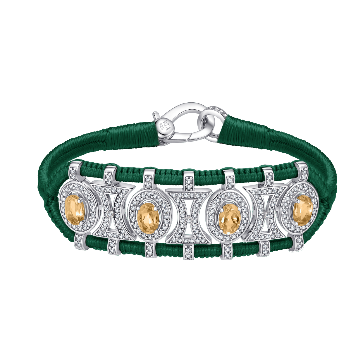 Olinda fir-tree bracelet - Citrines – Van Den Abeele PARIS