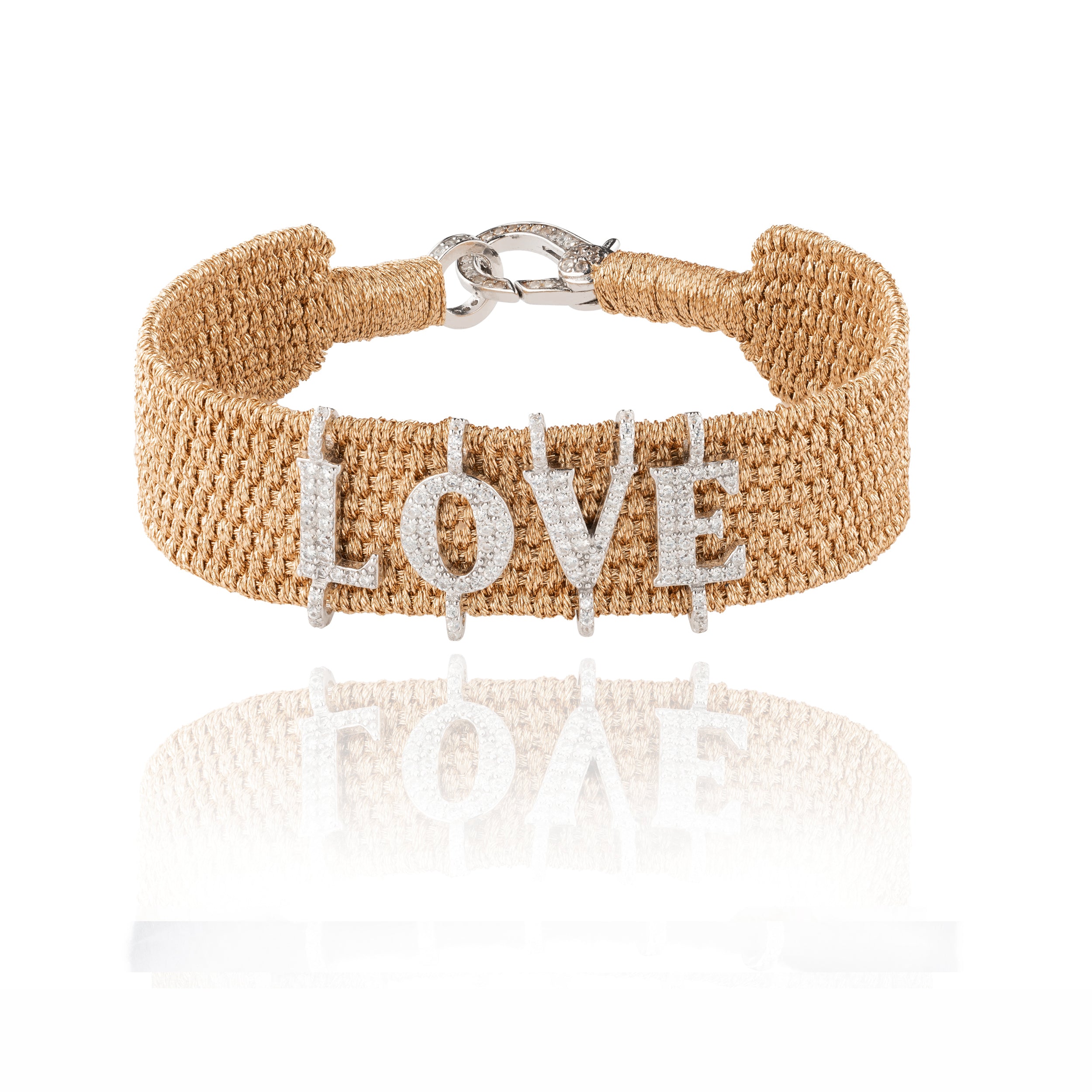 Pink gold Love bracelet in Silver – Van Den Abeele PARIS